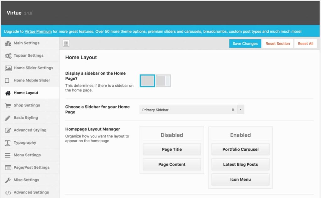 Home Layout – Virtue